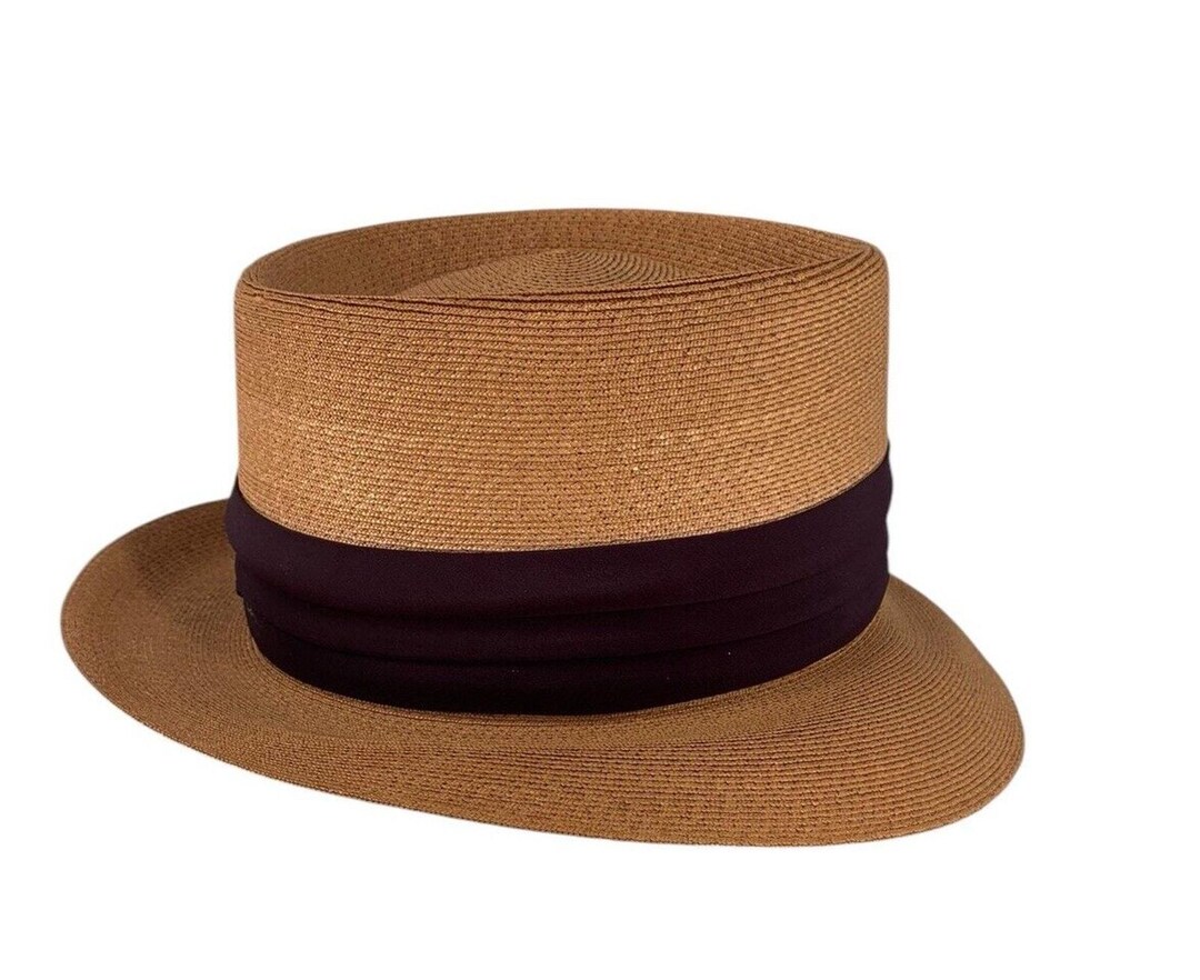 Henry the Hatter Straw Fedora Mens Hat Silk Band Italian Milan - Etsy