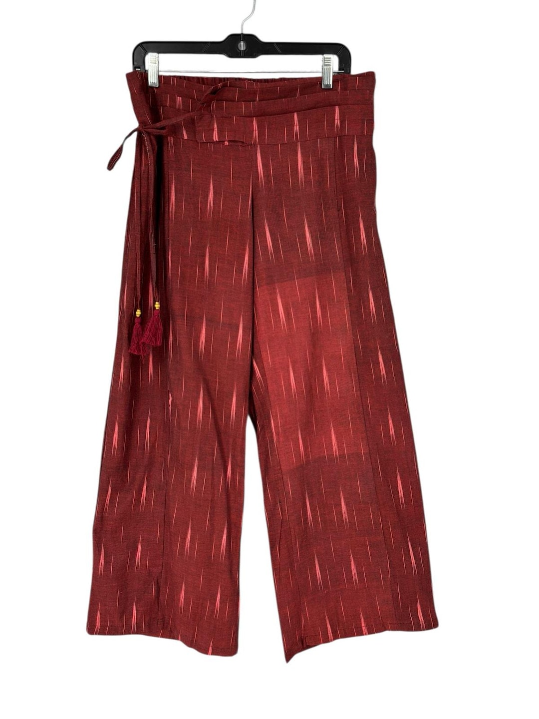 Swami Gear Bohemian Wide Leg Pants Wrap Tie Front S/M Hippie Woodstock ...