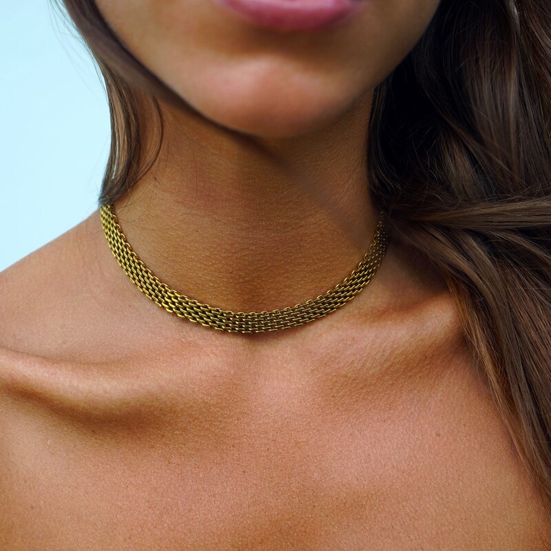 Gold Mesh Chain - Etsy