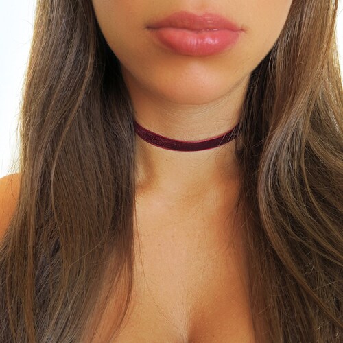 Embroidered Velvet Choker Flower Choker Goth Choker - Etsy