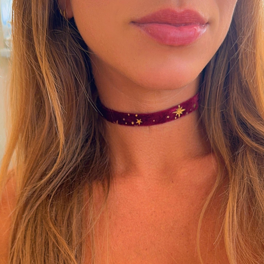 Night Sky Choker • Double Sided Velvet Star Necklace - Etsy UK