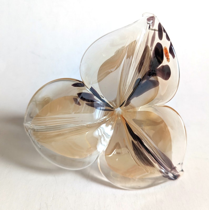 Vetro Eseguito Seconda Hand Blown Glass Trillium Flower Murano Italy - Etsy