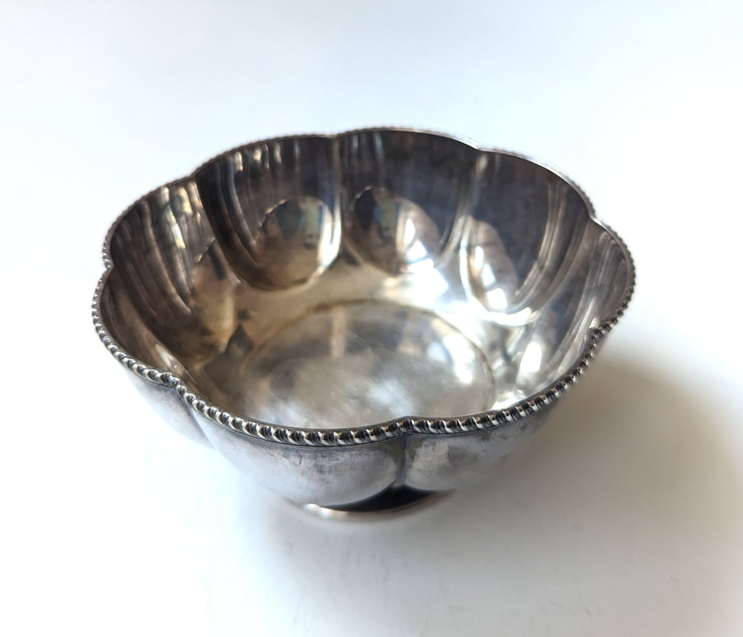Vintage Barker Ellis, Menorah Hallmark Silver Plate Bowl, Early 20th ...