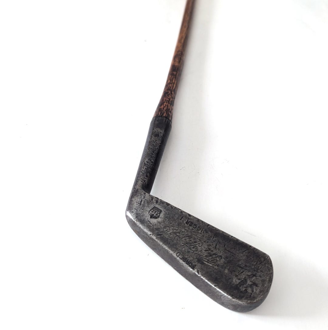 Antique Hand Forged Steel Hickory Wood Shaft Jigger Golf Club by ...