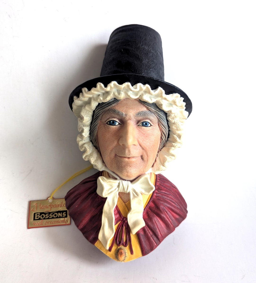 Vintage Bossons Hand Painted Plaster Head Welsh Lady Wall Plaque ...