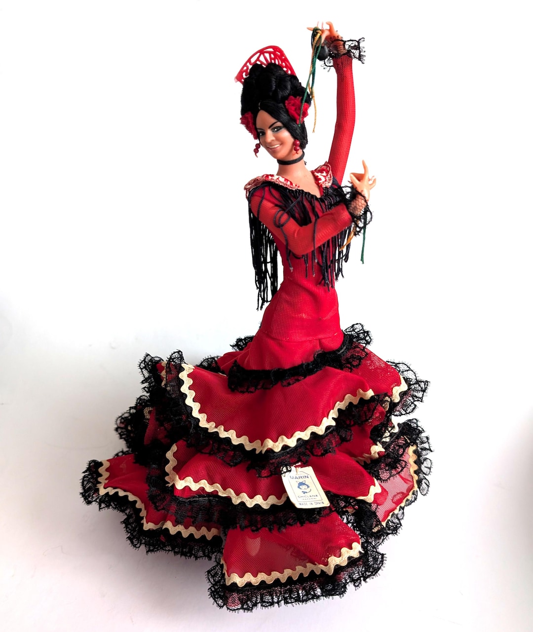Vintage Marin Chiclana Flamenco Dancer Doll With Stand Spain - Etsy