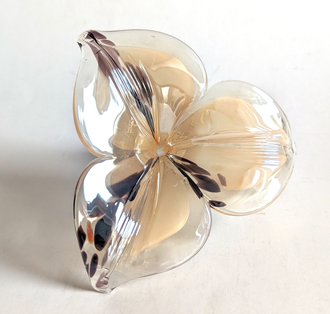 Vetro Eseguito Seconda Hand Blown Glass Trillium Flower Murano Italy - Etsy