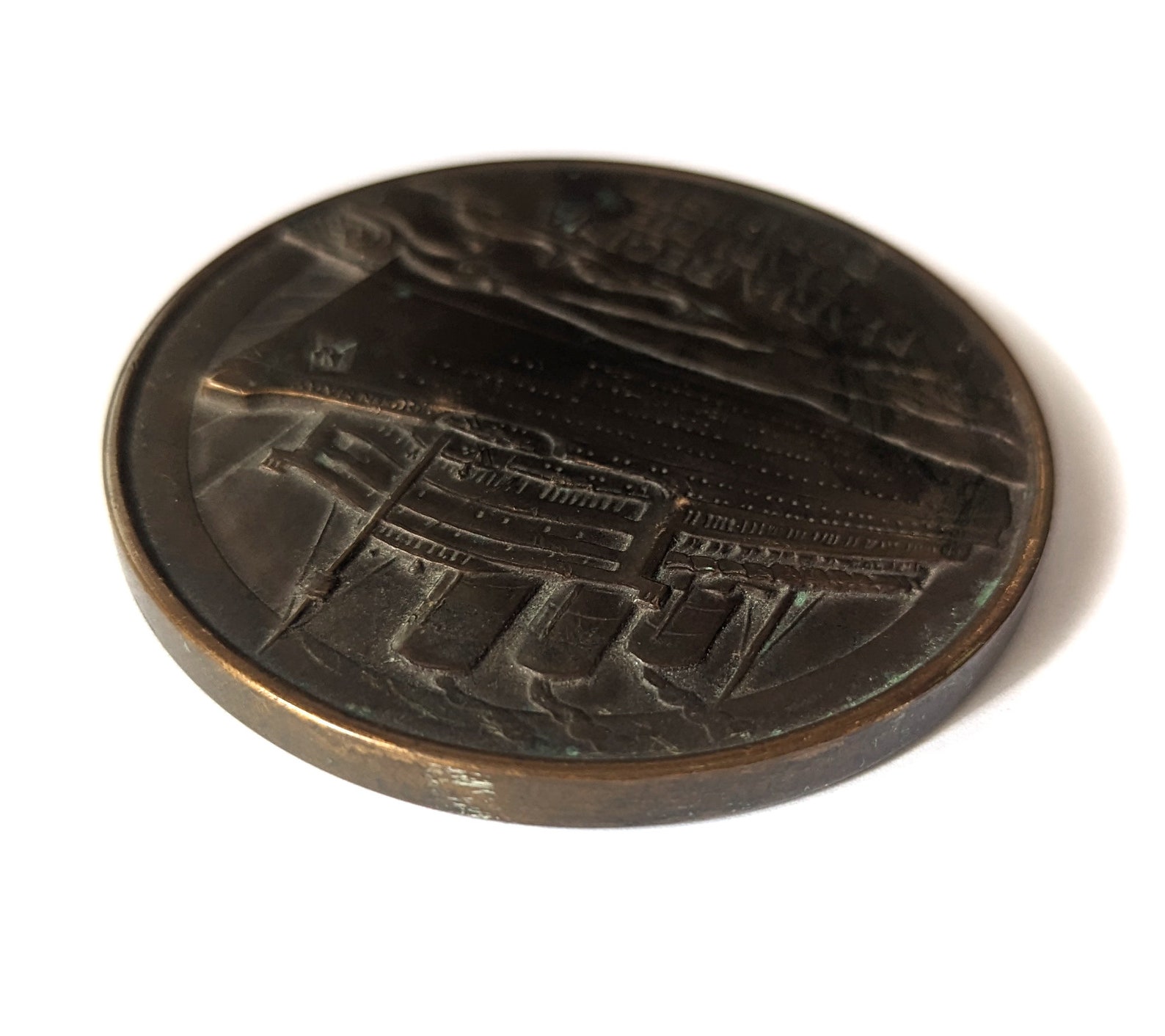 1936 Maiden Voyage RMS Queen Mary Historical Bronze Medallion by ...