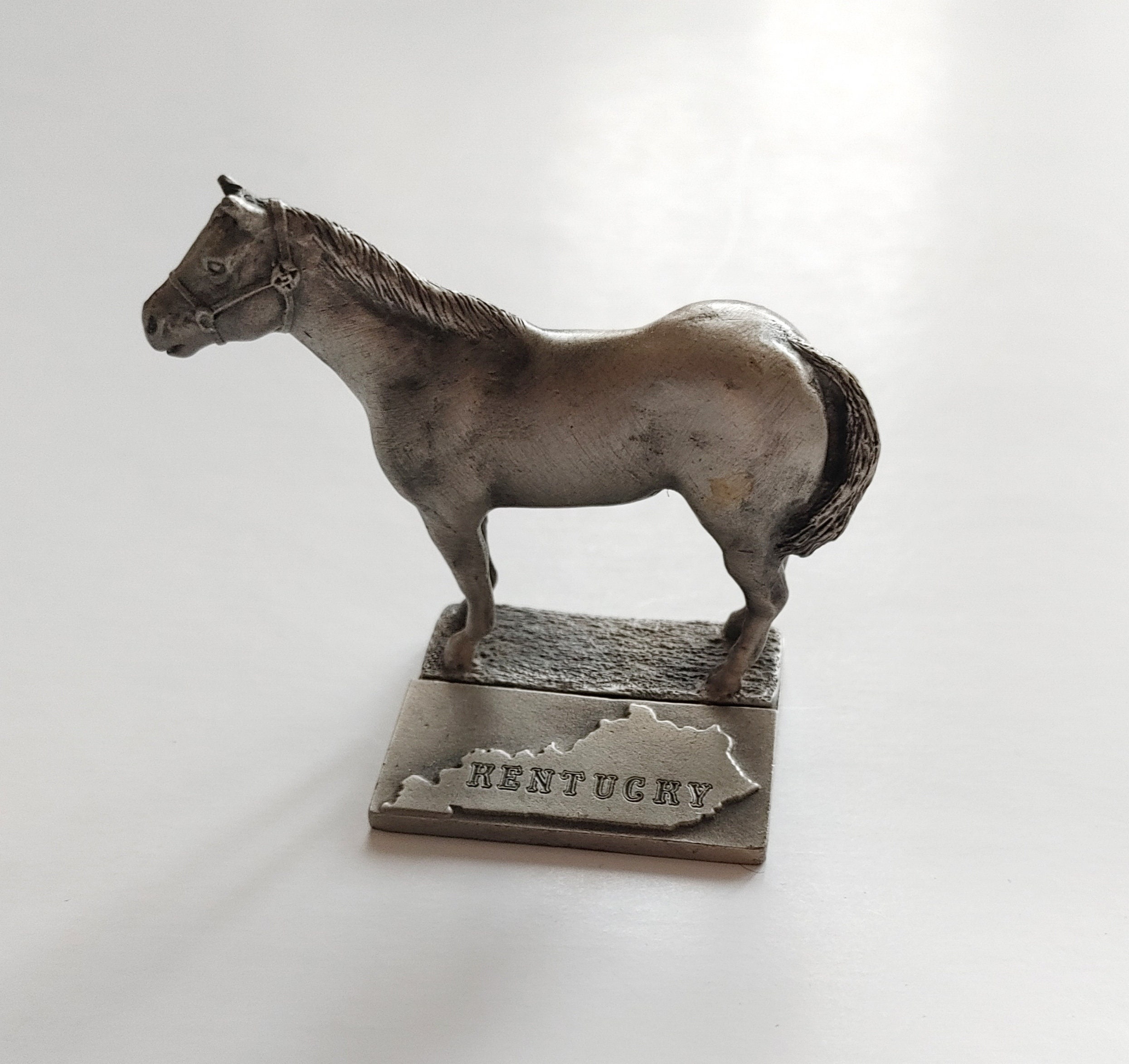 Vintage Pewter Miniature Horse Figurine Signed By C.A.T. | Etsy