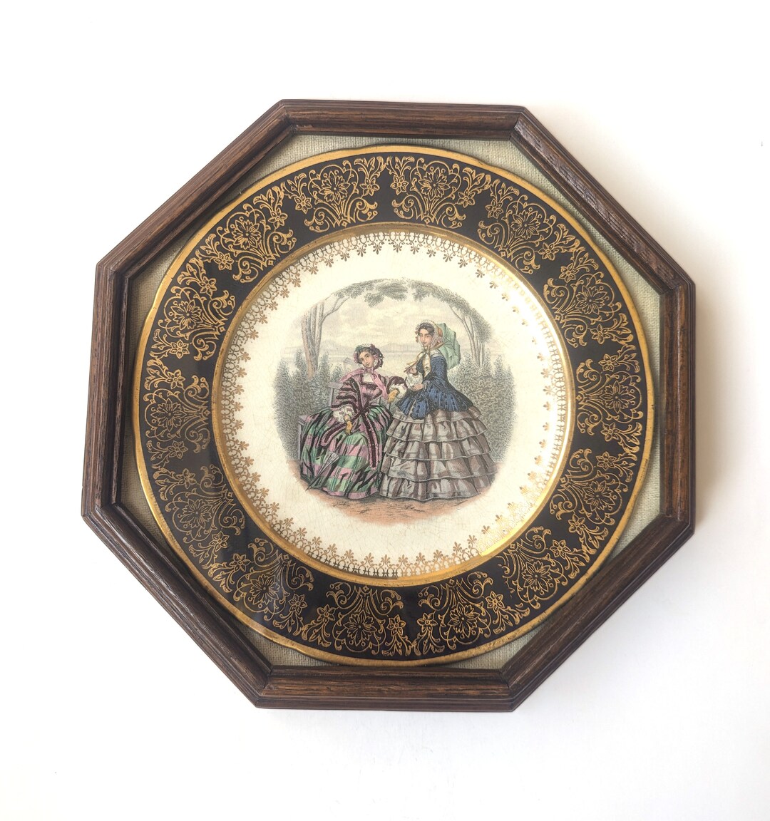 Vintage "world Famous Godey Prints" 22 Karat Gold British Empire Ware ...