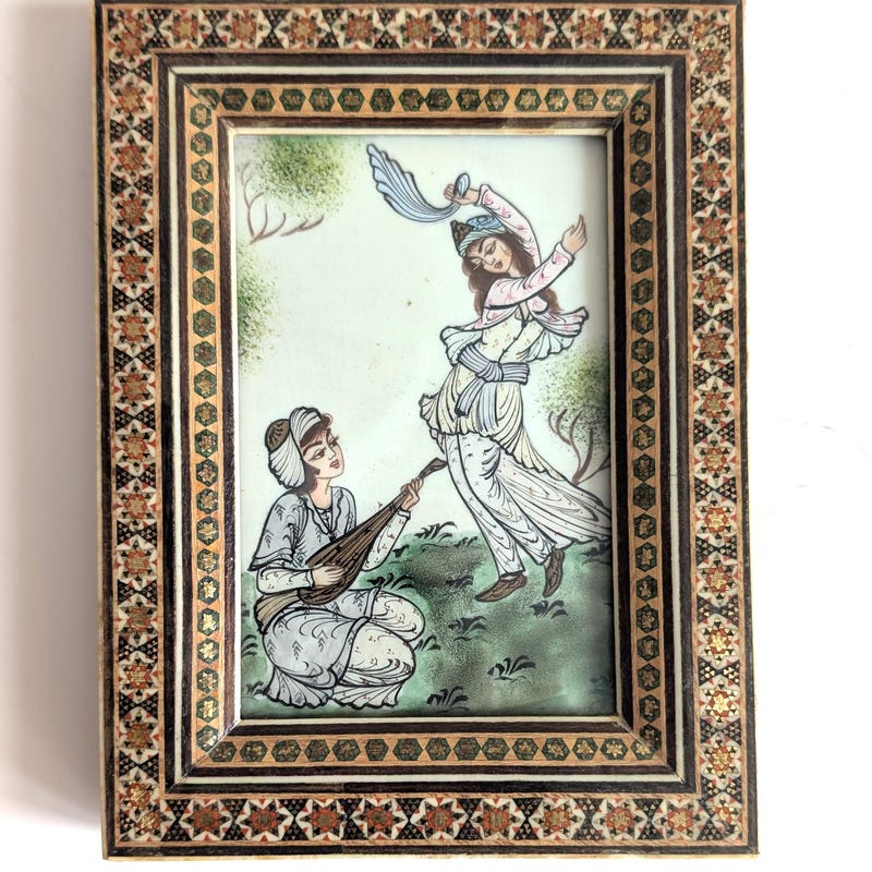 Framed Persian Hunting Scene Tiles - Etsy Canada