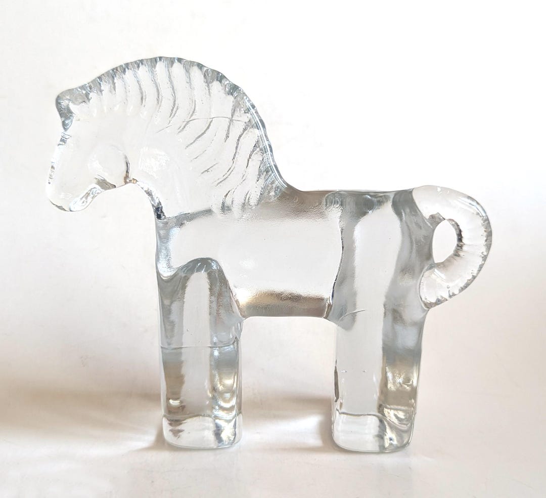 Vintage Bertil Valliens Boda Noah Series Glass Horse Figurine Sweden - Etsy