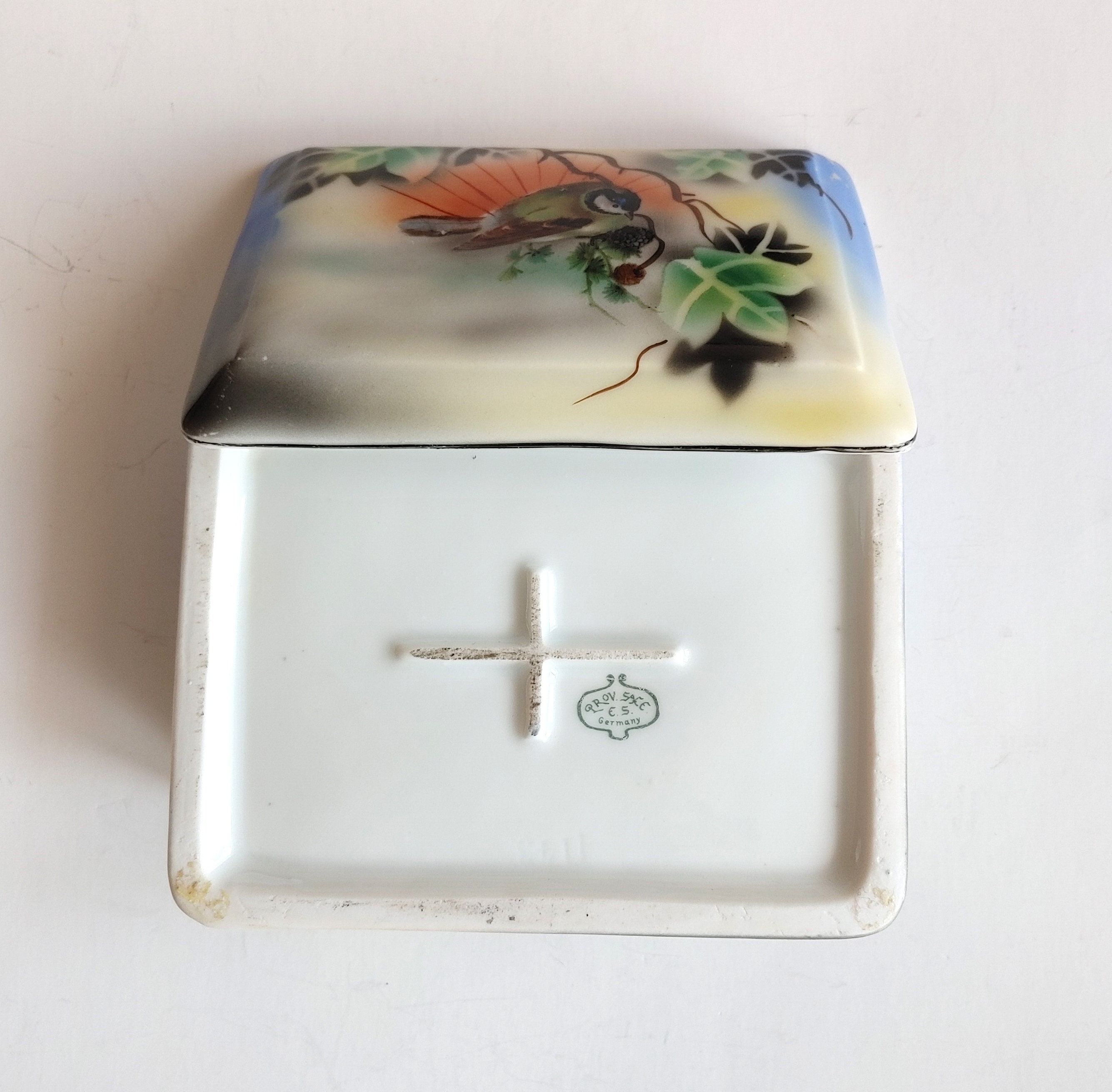 Antique Prov Saxe ES Germany Hand Painted Porcelain Box From Early 1900 ...