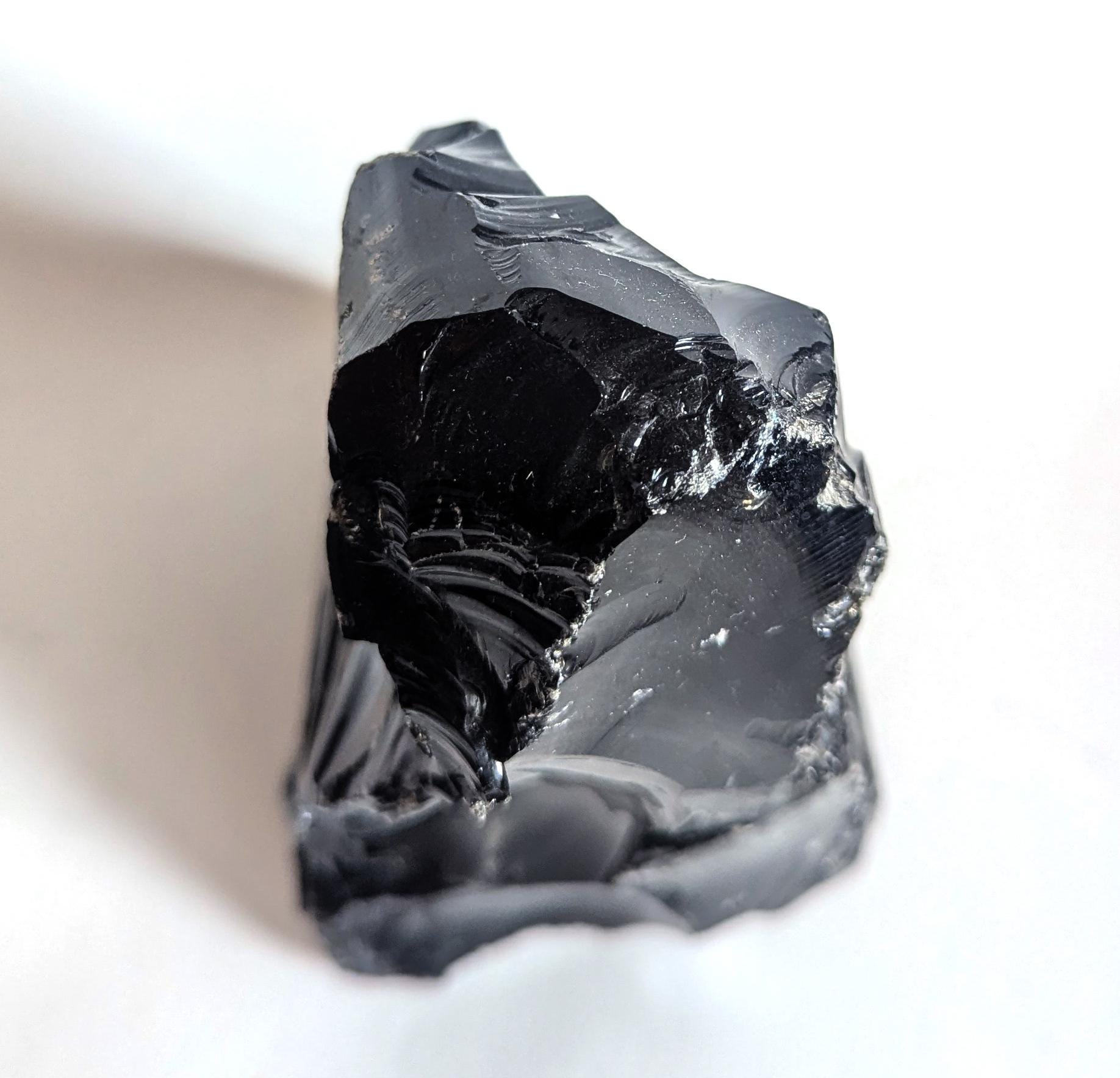 Obsidian Stone Black Boulder Rough Cut on Base Brazil - Etsy