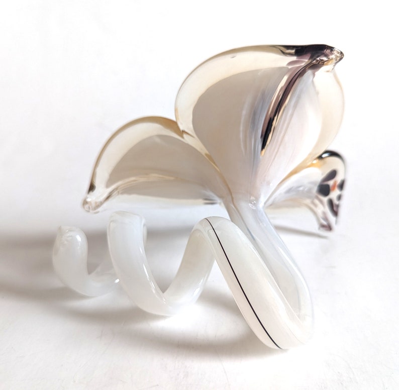 Vetro Eseguito Seconda Hand Blown Glass Trillium Flower Murano Italy - Etsy