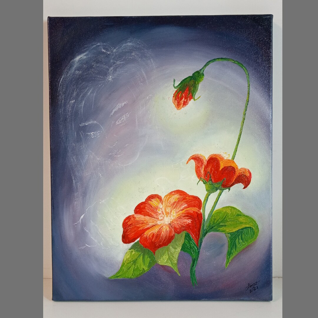 Magic Flower Original Oil Painting - Etsy