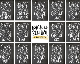 Last Day of School Chalkboard Sign Bundle Printable - Every Grade ...