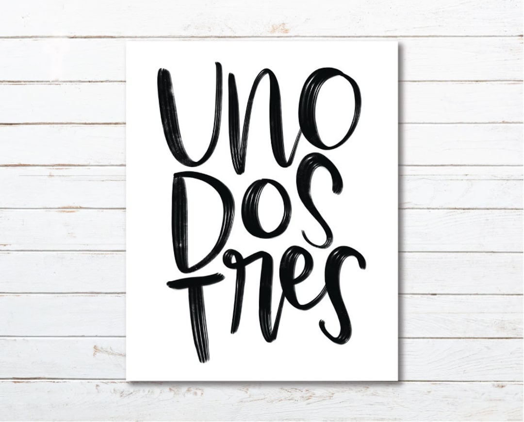 Spanish Numbers Art Print: Uno Dos Tres, Nursery Decor (digital ...