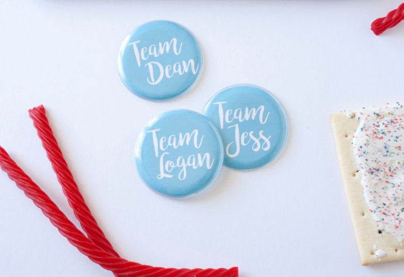 Gilmore Girls Boyfriend Team Buttons/ Team Jess / Team Dean/ Team Logan ...