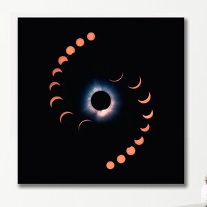Solar Eclipse 2024 Photography Print – Total Eclipse Phases Wall Art ...