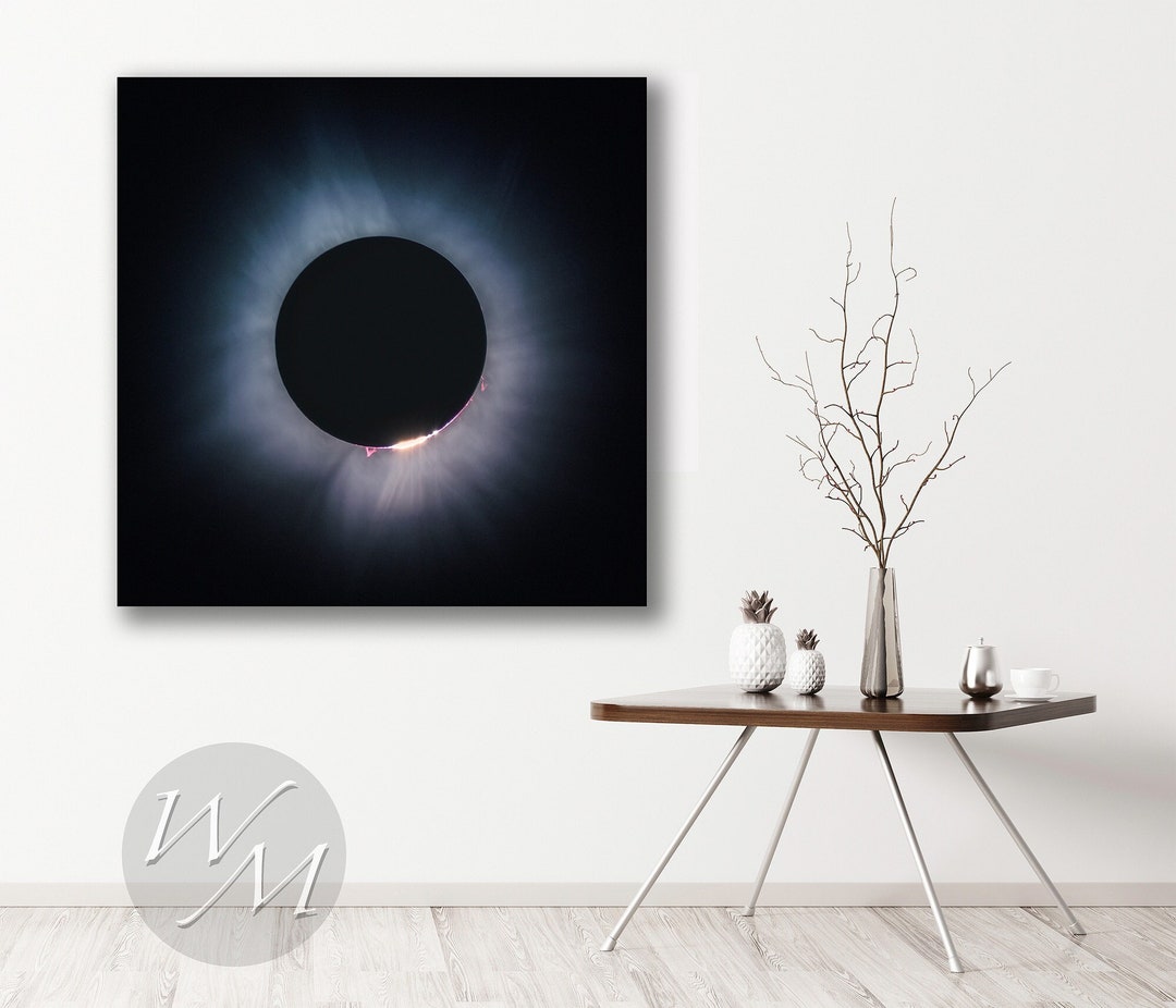 Solar Eclipse Wall Art – Diamond Ring at End of Totality, Celestial ...