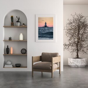 Lighthouse Ocean Print Sunset Seascape Wall Art Coastal Photography ...