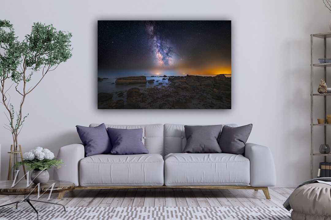 Milky Way Art Print Milky Way Wall Art Milky Way Print Milky Way Canvas ...