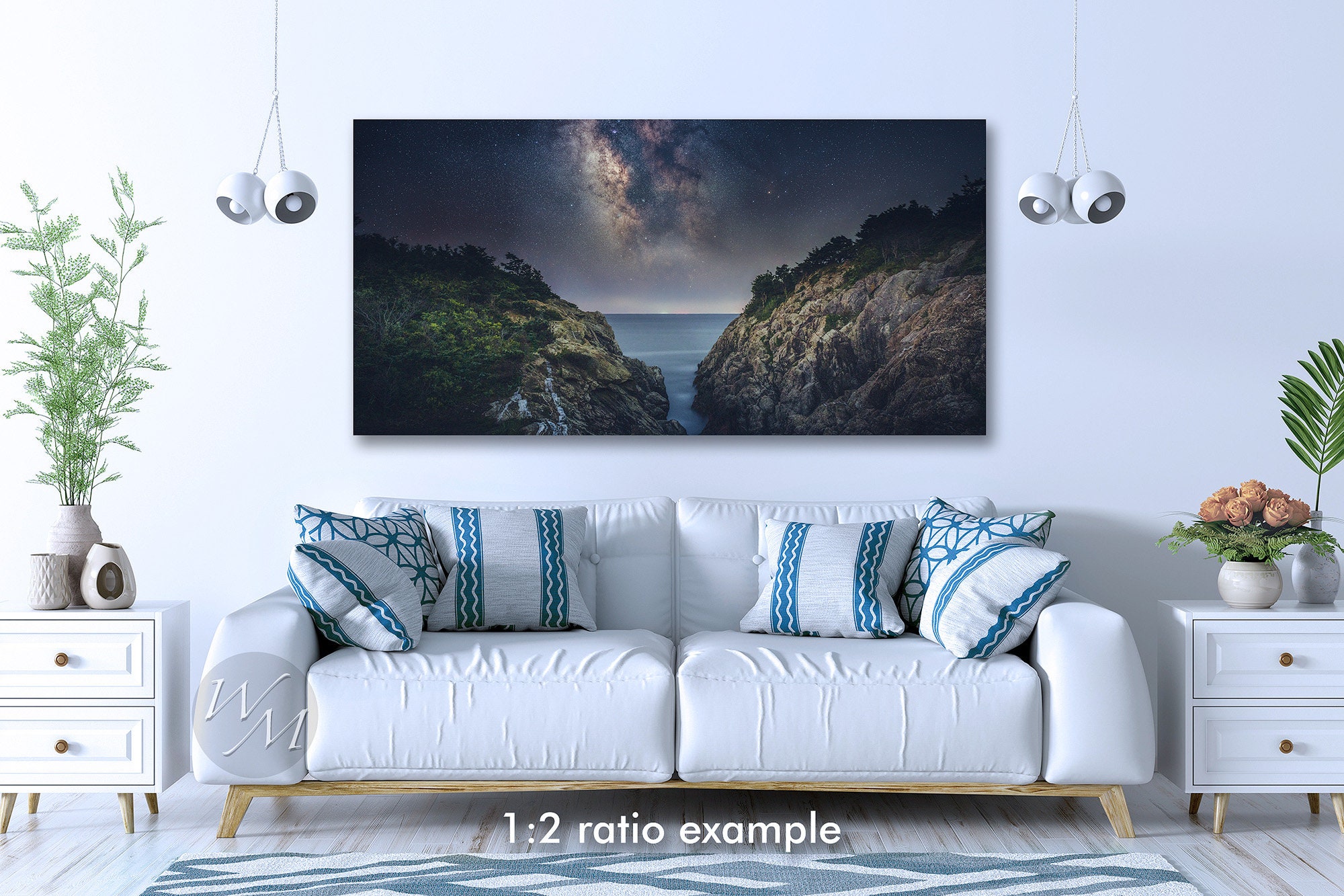 Milky Way Print Milky Way Wall Art Milky Way Art Print Milky Way Canvas ...