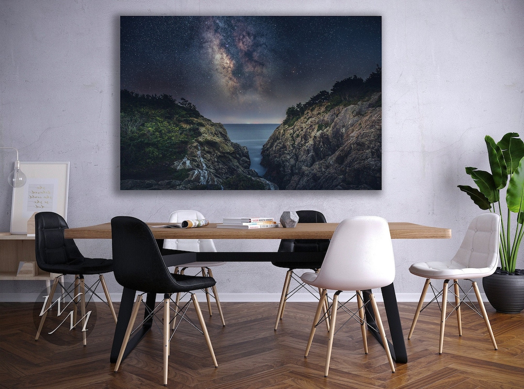 Milky Way Print Milky Way Wall Art Milky Way Art Print Milky Way Canvas ...