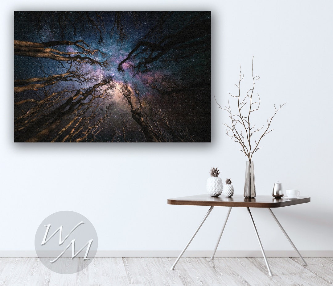Milky Way Print Milky Way Wall Art Milky Way Forest Print Milky Way Art ...