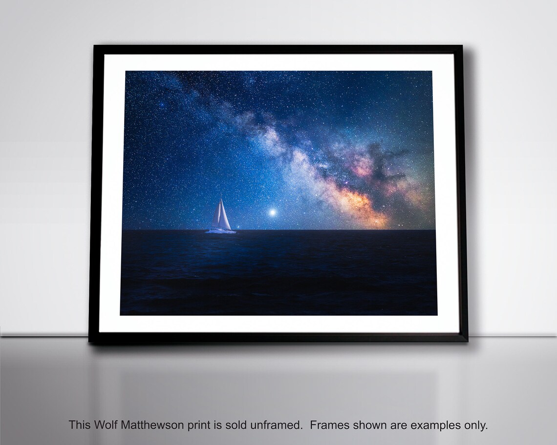 Milky Way Art Print Milky Way Wall Art Milky Way Print Milky Way Canvas ...