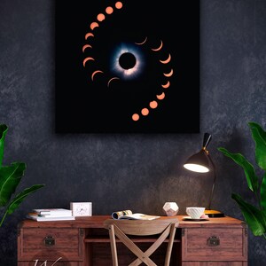 Solar Eclipse 2024 Photography Print – Total Eclipse Phases Wall Art ...