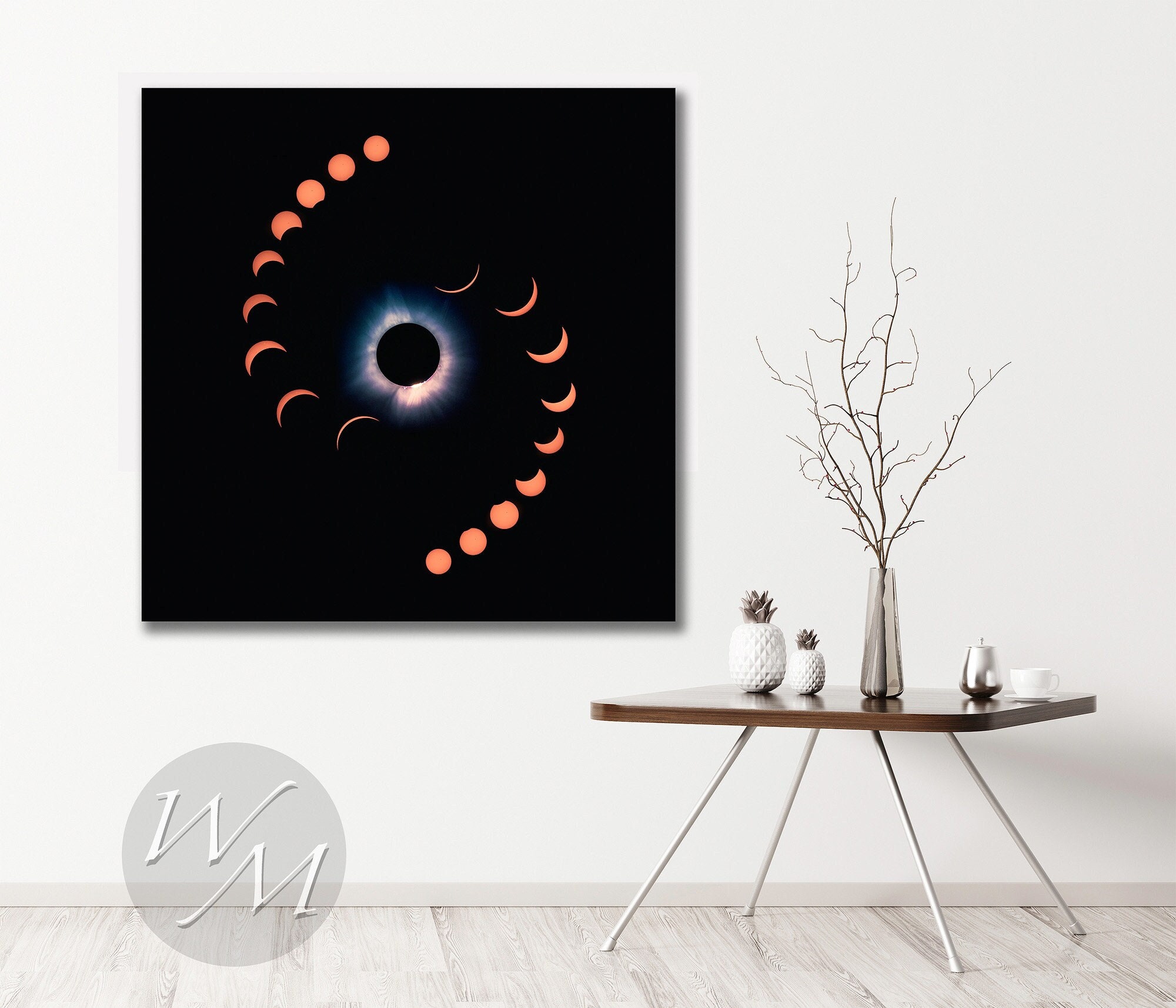 Solar Eclipse 2024 Photography Print – Total Eclipse Phases Wall Art ...