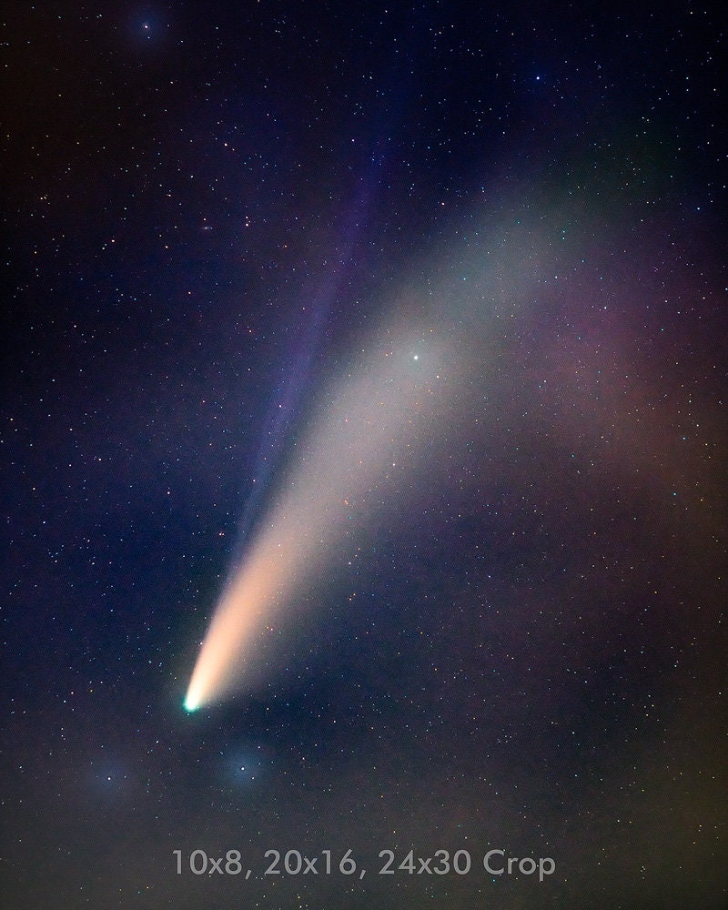 Comet Print Comet Neowise Night Sky Celestial Decor Astronomy ...