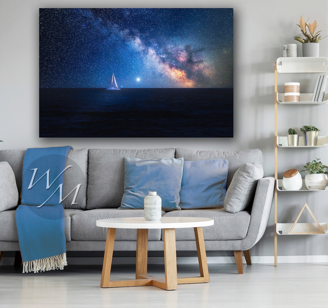 Milky Way Art Print Milky Way Wall Art Milky Way Print Milky Way Canvas ...