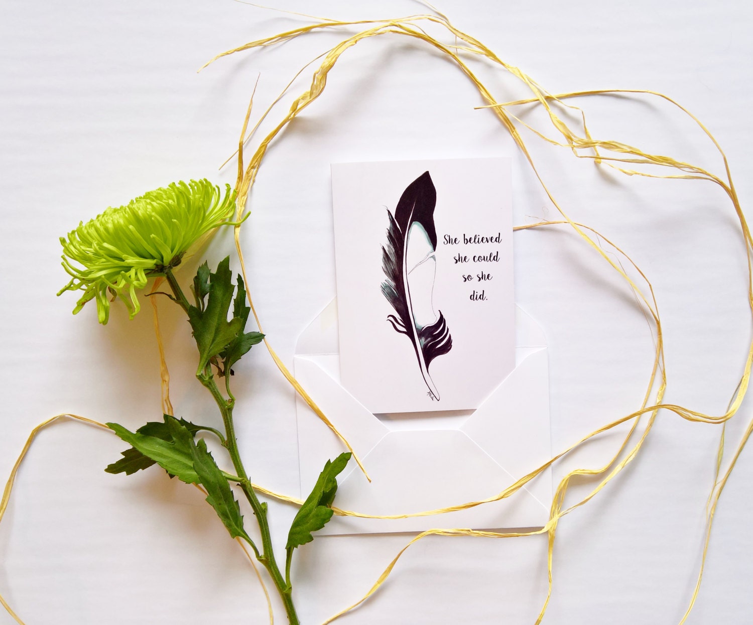 Magpie Feather Note Cards 4x6 Individual | Etsy Canada