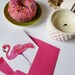 Pink Flamingo - Note Cards - 4"x6" - Individua Cardl - Greeting Card ...