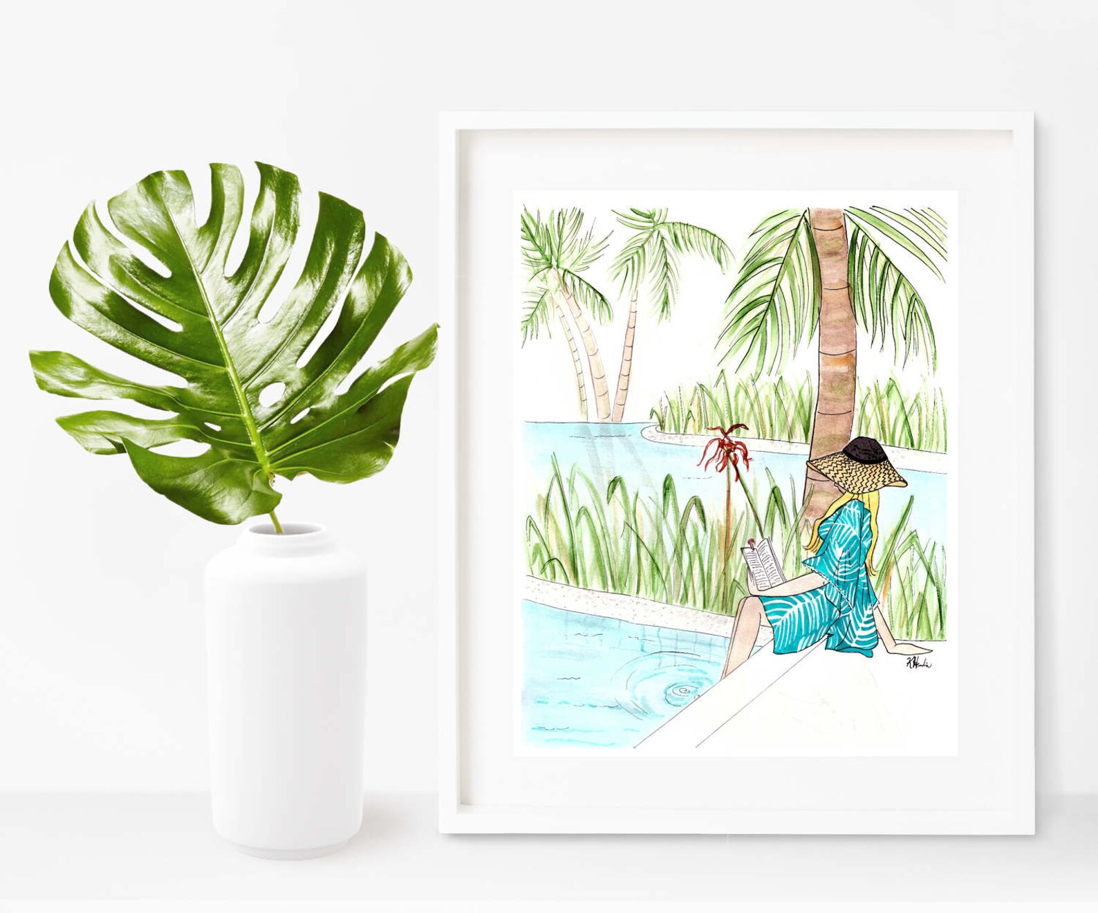Dip Your Toes in - Print - 8"x10" - Various Sizes - Wall Art - Tropical ...