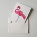 Pink Flamingo - Note Cards - 4"x6" - Individua Cardl - Greeting Card ...