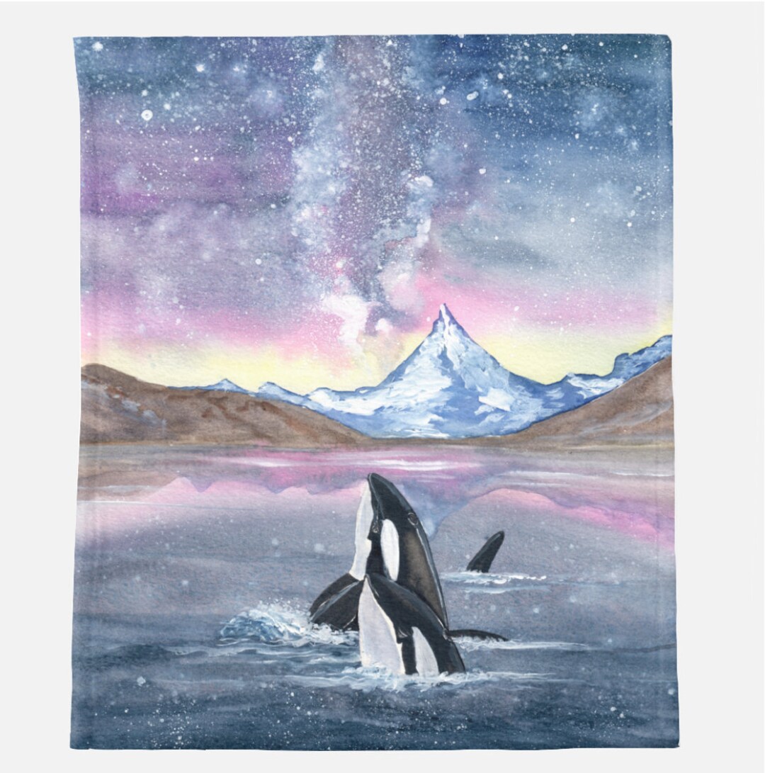 An Orca's Delight - Adult Blanket - Minky Blanket - Throw Blanket ...