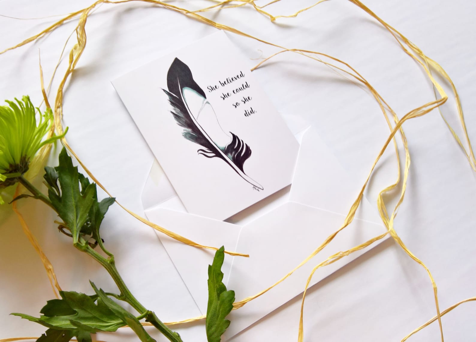 Magpie Feather Note Cards 4x6 Individual | Etsy Canada