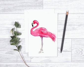 Flamingo Blank Note Cards Set of 8 - Etsy