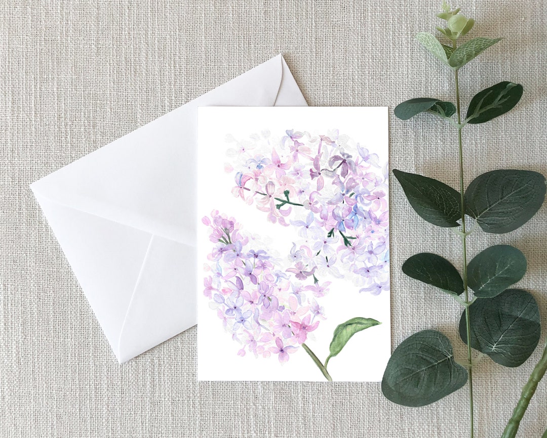 Purple Lilacs - Greeting Cards - Gifts - 4"x6" - Floral - Gifts for Her ...