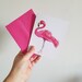 Pink Flamingo - Note Cards - 4"x6" - Individua Cardl - Greeting Card ...