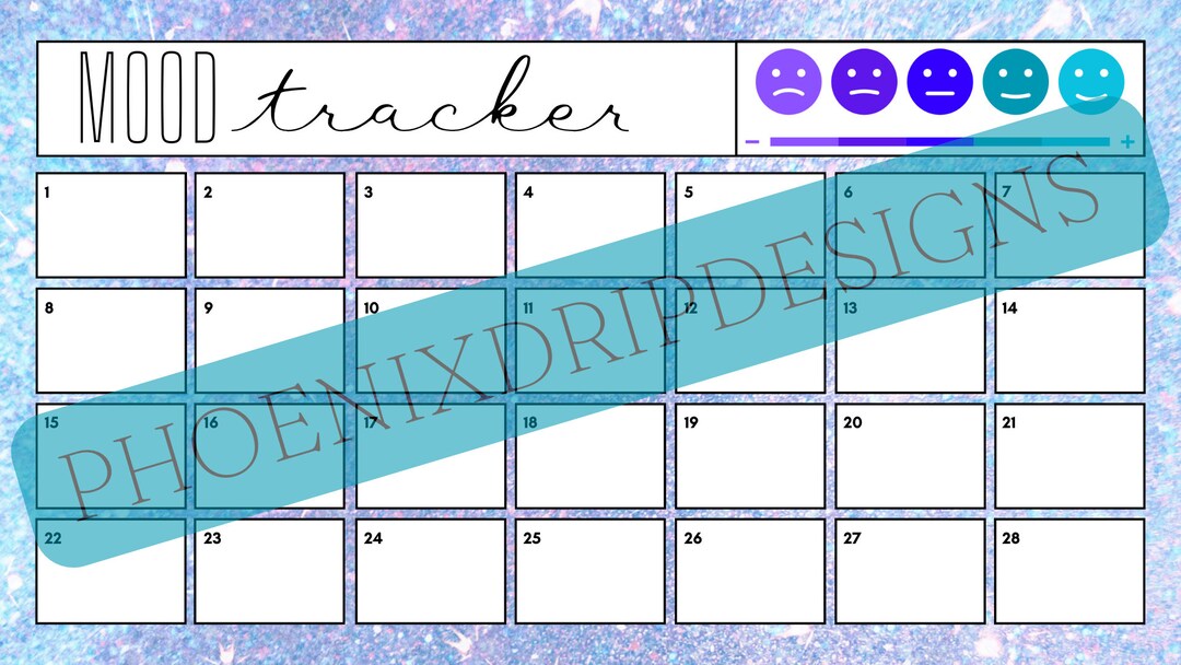 Calm Colors Mood Tracker - Etsy