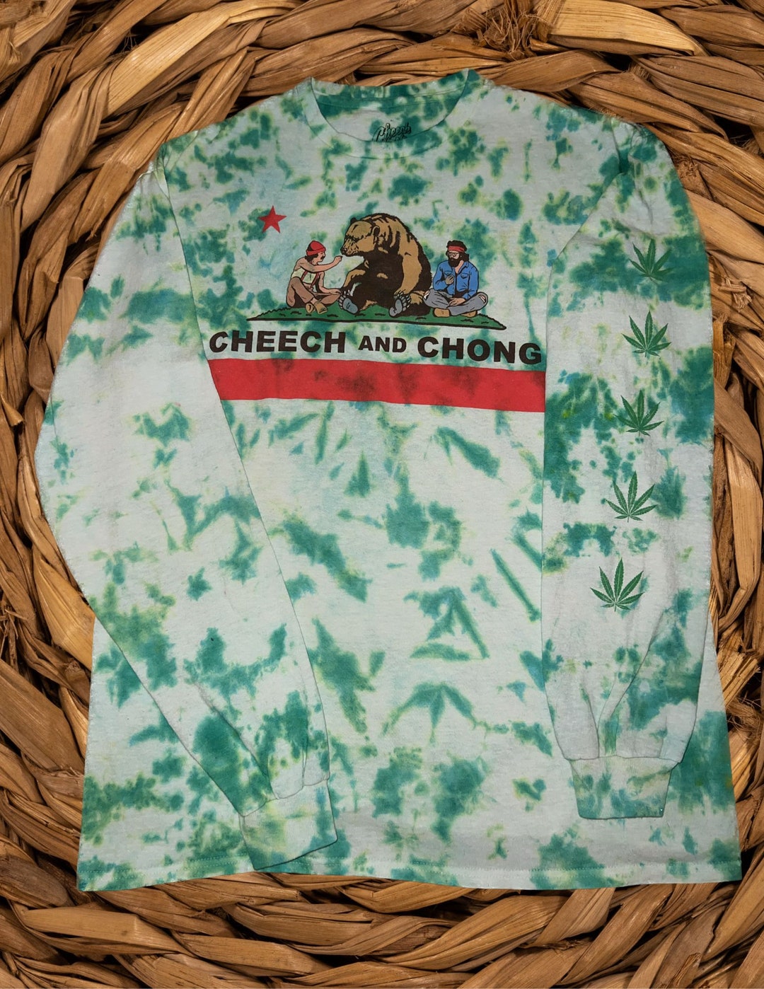 Cheech and Chong Long Sleeve Tie Dye Tee (size L) - Etsy