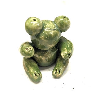 Cute Porcelain Green Froggie, Indoor Pot Decor, Home Decor, Gift Idea ...