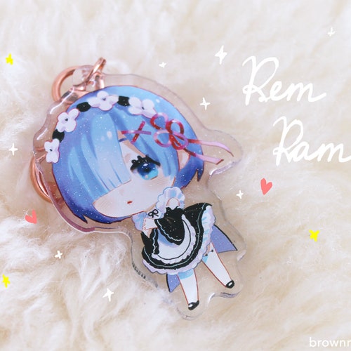 RE:ZERO Acrylic Charms Rem Emilia Ram | Etsy