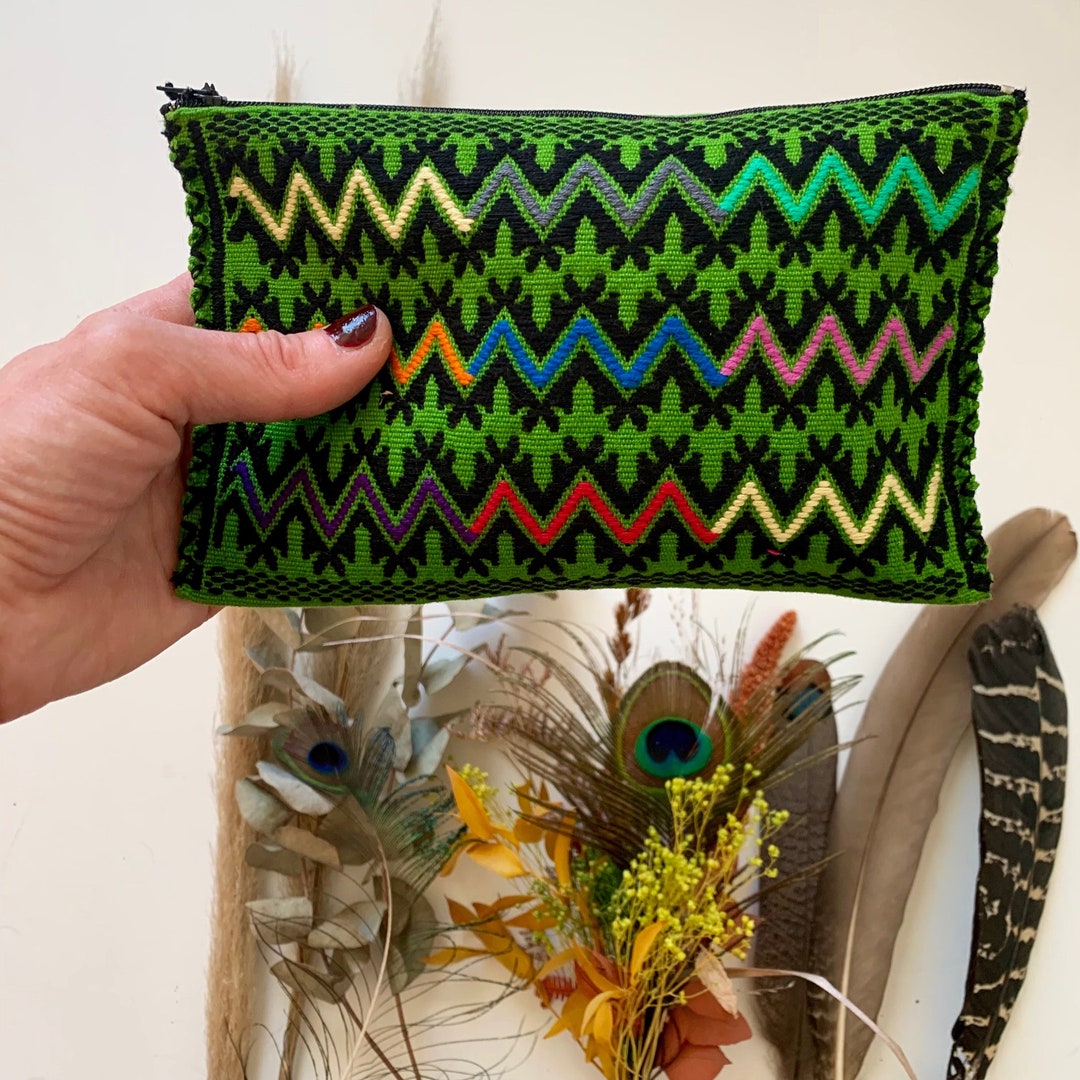 Embroidered Mexican Pouch, Woven Pouch - Etsy