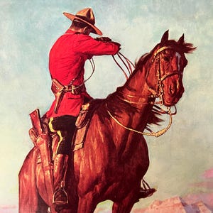 Vintage Arnold Friberg Print Canadian Mountie and Horse - Etsy
